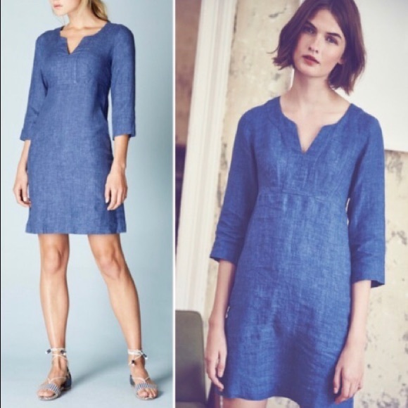 Boden | Dresses | Boden Navy Blue Linen Tunic S Cute | Poshmark